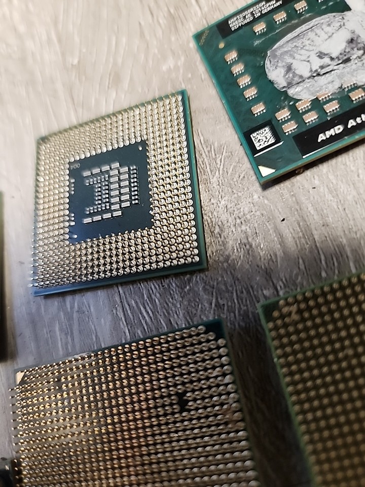 Lot of 6 Scrap Gold Pin Recovery Intel AMD FX CPU Processors 5.2 Ounces ...