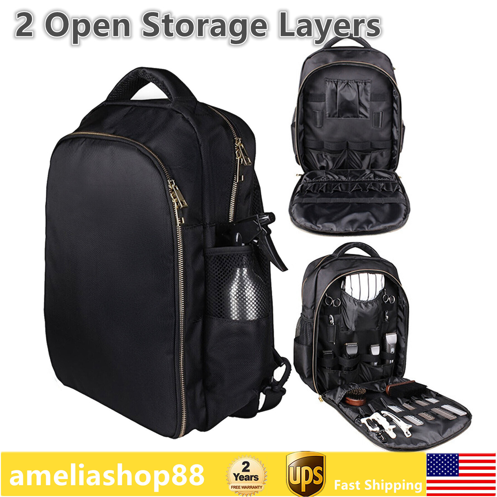 Portable Barber Travel Backpack Barber Shop Tools Bag for Clippers and ...