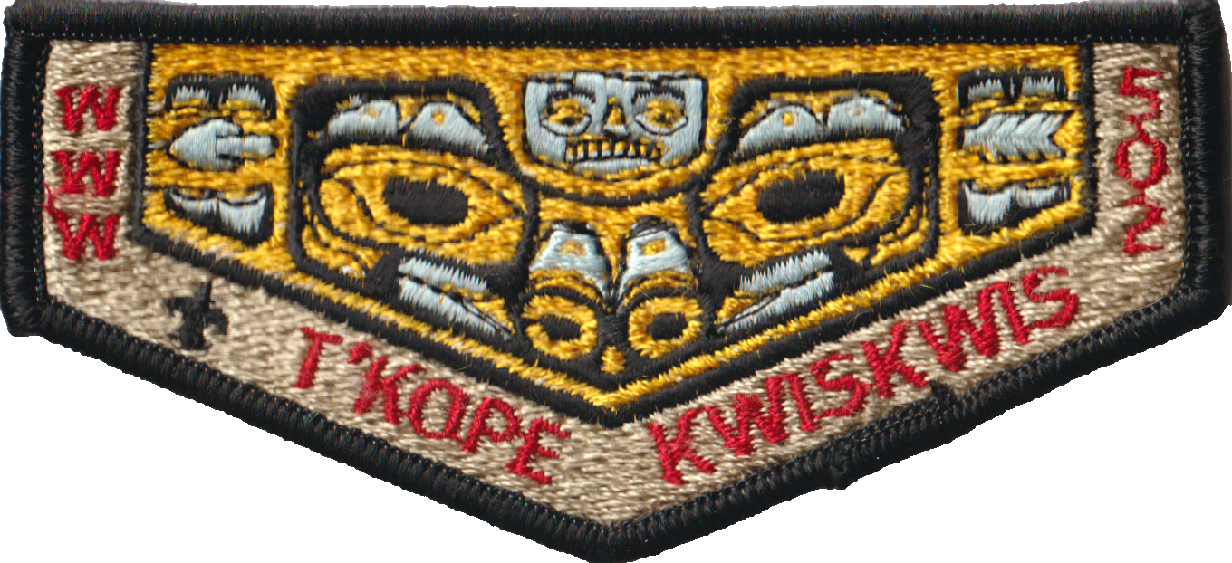 T'Kope Kwiskwis Lodge 502 Chief Seattle Council WA Flap Black Bdr ...