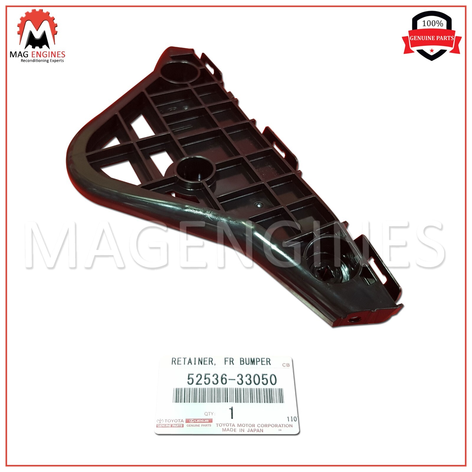 52536-33050 GENUINE OEM RETAINER, FRONT BUMPER SIDE, LH 5253633050 | eBay
