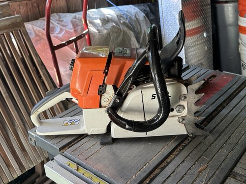 Stihl 044 Red Lever Slant Fin Chainsaw | eBay