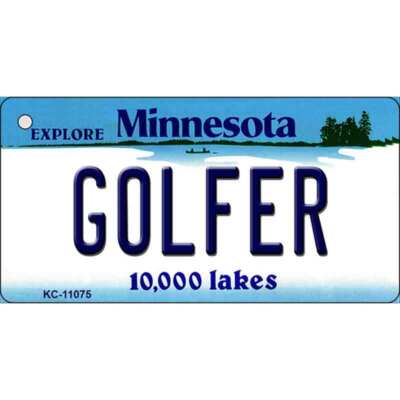 Golfer Minnesota State License Plate Tag Novelty Key Chain KC-11075 | eBay