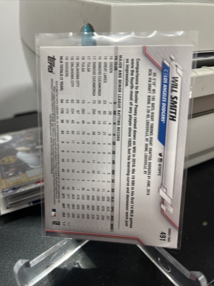 2020 Topps Series 2 Base #491 Will Smith Rookie Cup Los Angeles Dodgers ...