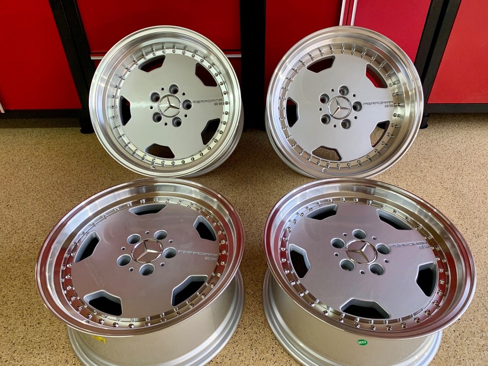 MERCEDES BENZ DEEP DISH 17 INCH RIMS WHEELS SET4 NEW FIT 560SEC 500SEC ...