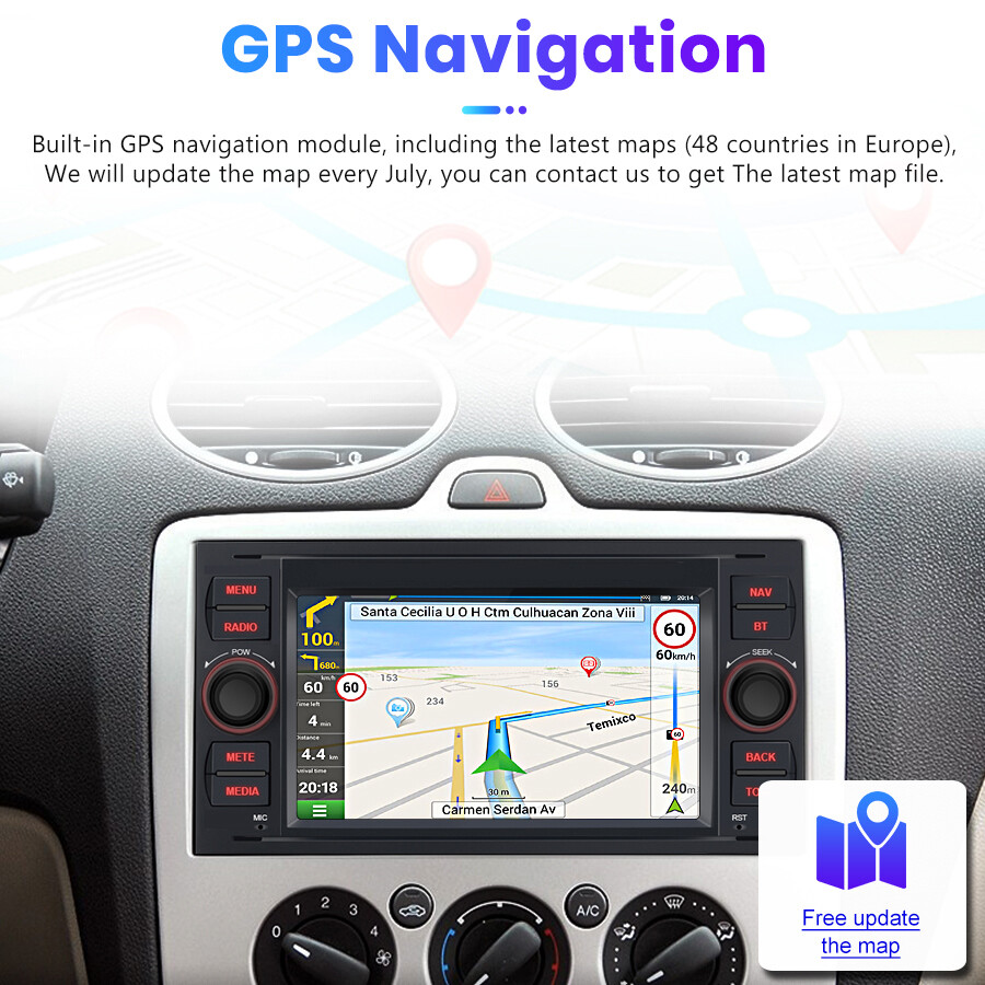 Car Stereo Radio Ford Transit Mk7 Kuga Focus Android 12 DAB GPS Sat Nav ...