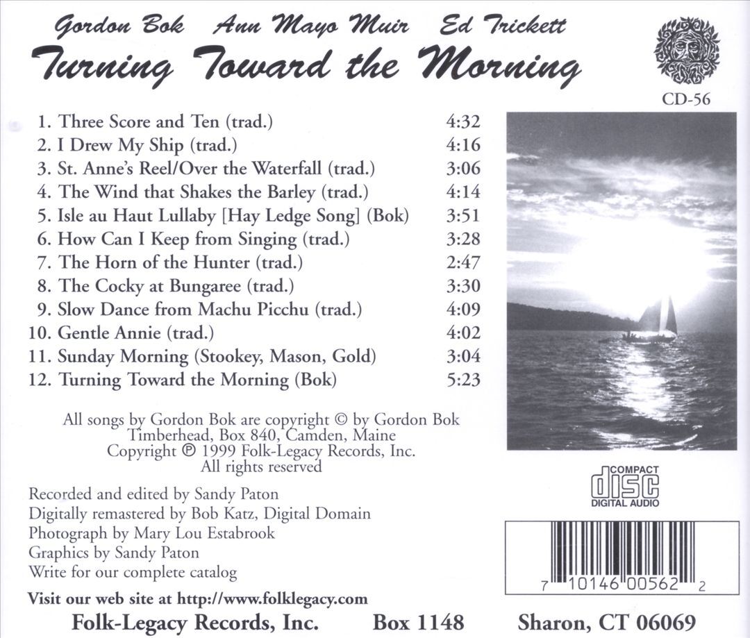 GORDON BOK/ANN MAYO MUIR/ED TRICKETT TURNING TOWARD THE MORNING NEW CD ...
