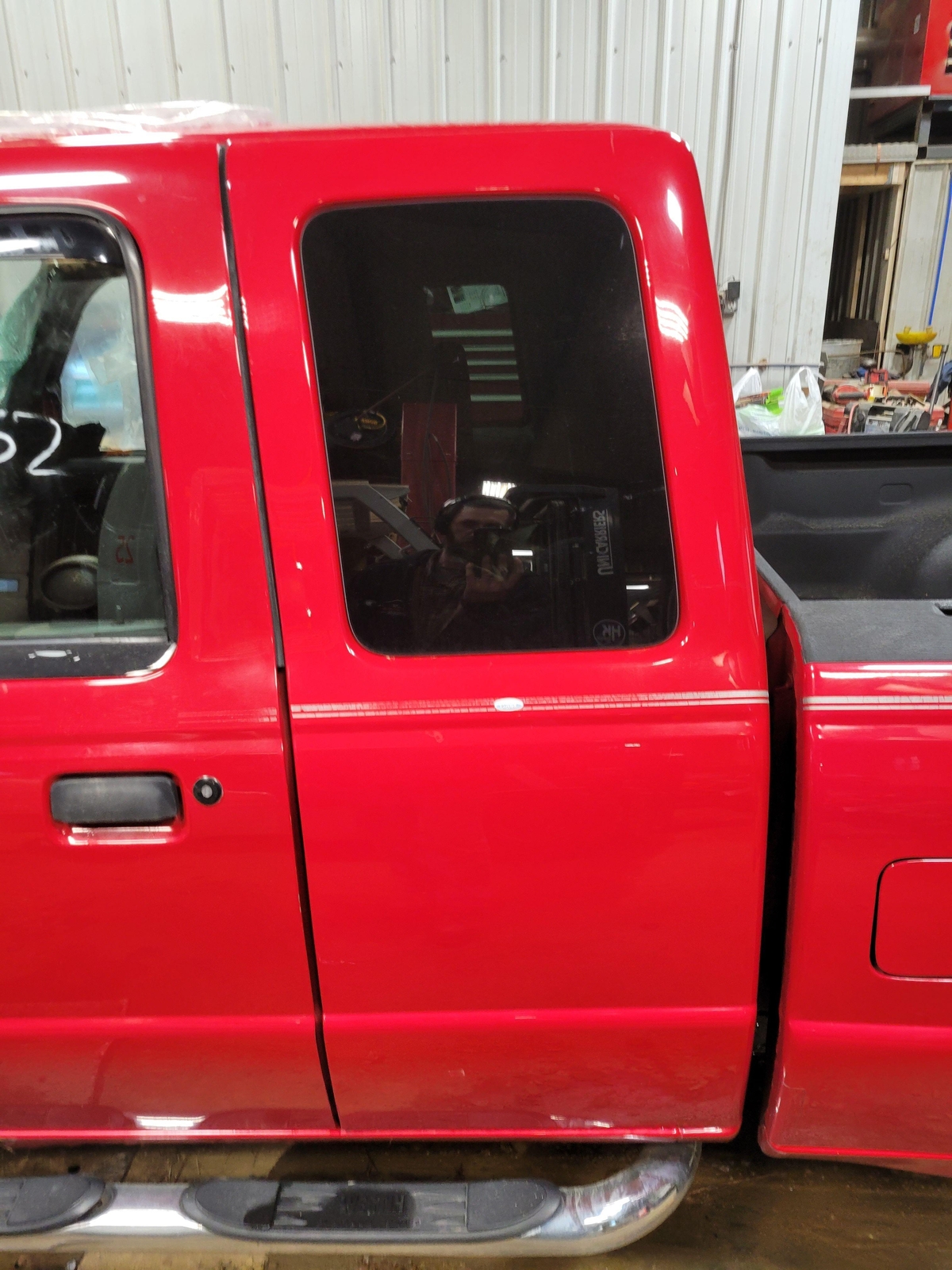 98-03 FORD RANGER DRIVER LEFT REAR SIDE POWER DOOR VERMILLION RED PAINT ...