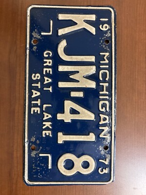 Vintage 1973 Michigan License Plate | eBay