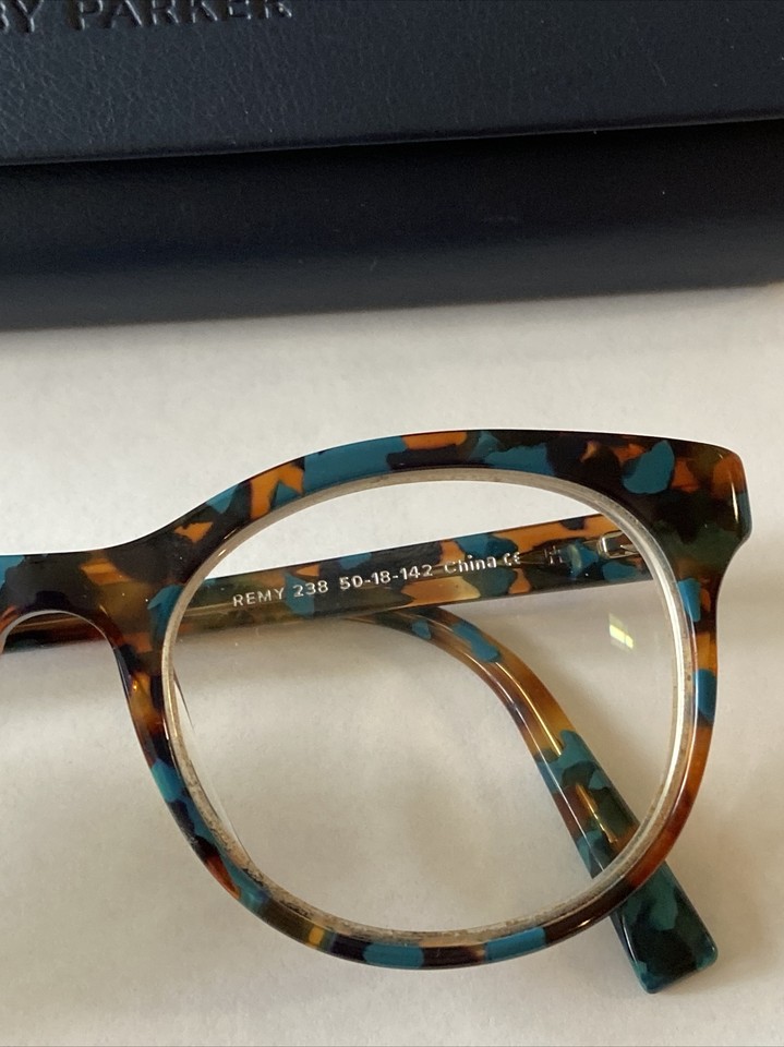 Warby Parker Women's Eyeglasses Upton 142 Blue Green Tortoise Frames ...