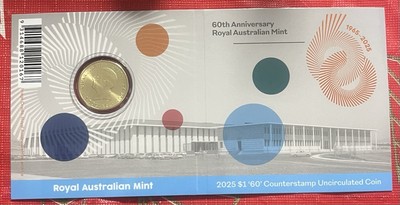 2025 60th Anniversary of RAM "60 "Counter Stamp $1 One Dollar Coin Rare ...