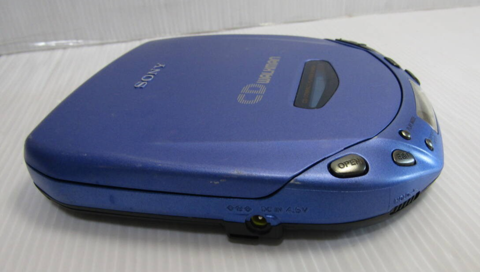 Sony D-E404 Portable CD Player Walkman Compact Deck Recorder Blue 1999 ...