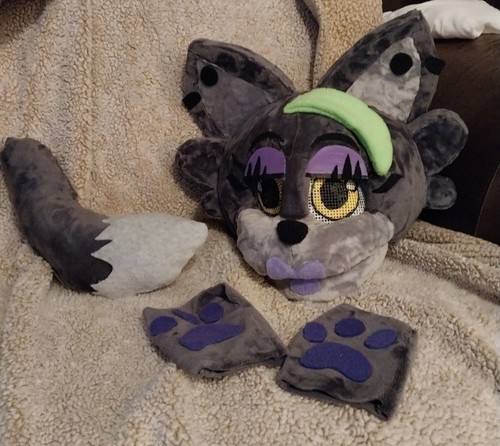 FNAF Roxy fursuit partial bundle child/small head size w/extras | eBay