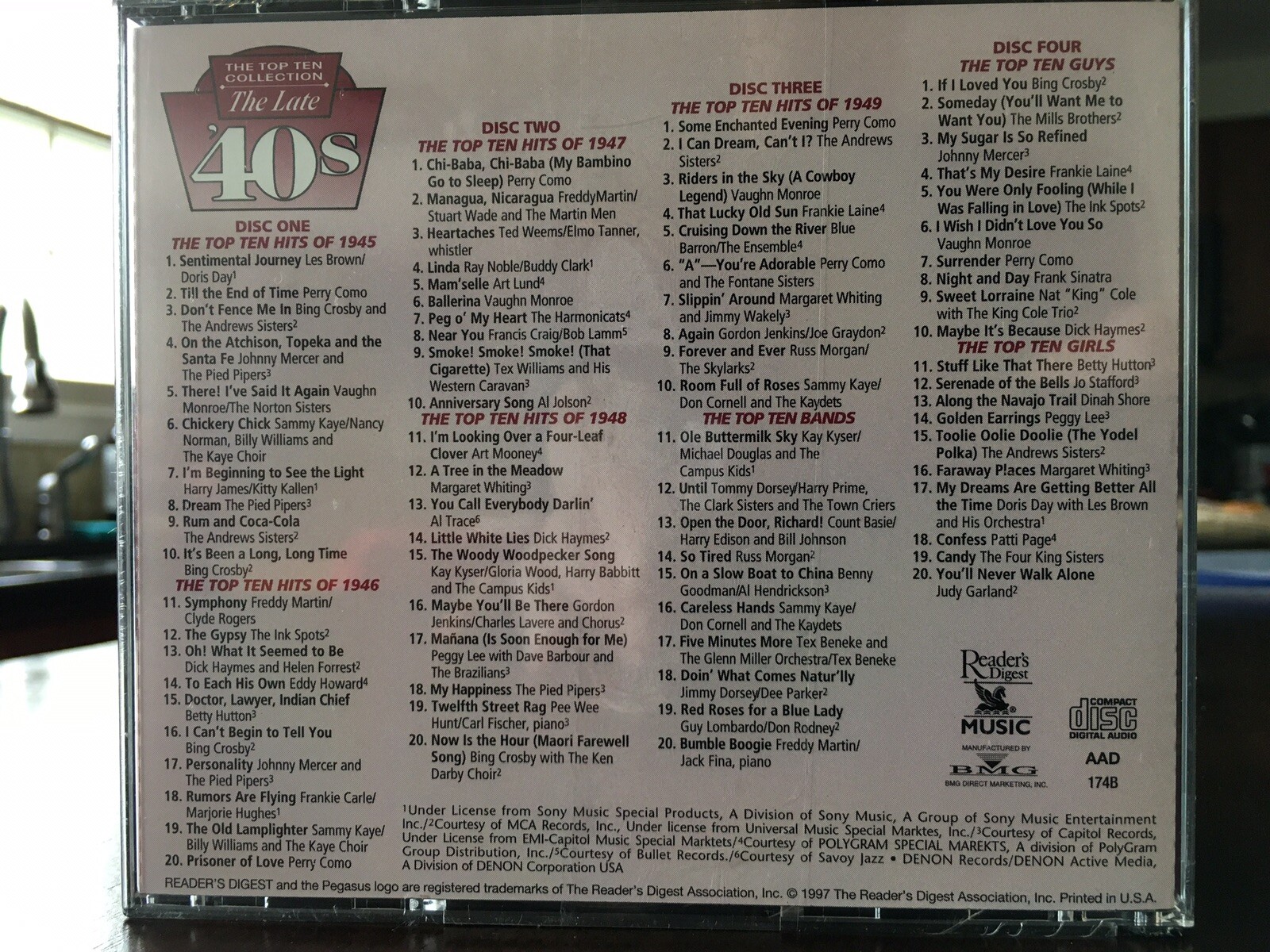 The Top Ten Collection: The Late 40's Reader’s Digest 4CD 80 Tracks | eBay