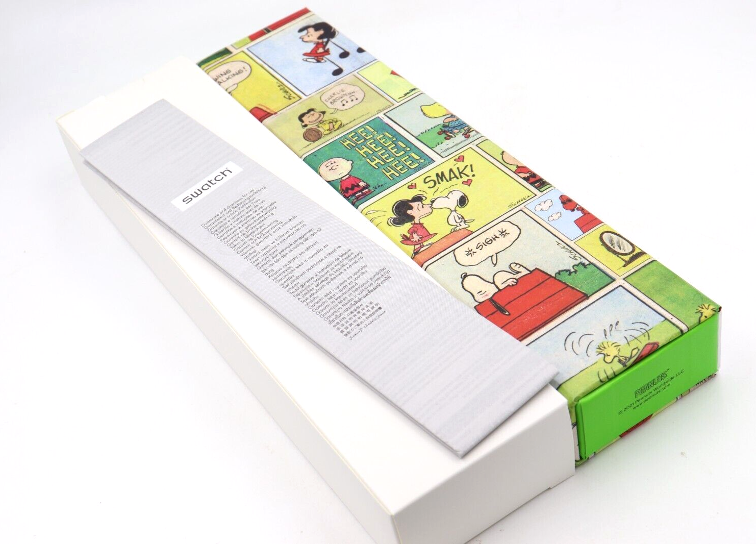 Swiss Swatch X Peanuts SMAK Blue Multicolor Silicone Watch 40mm ...