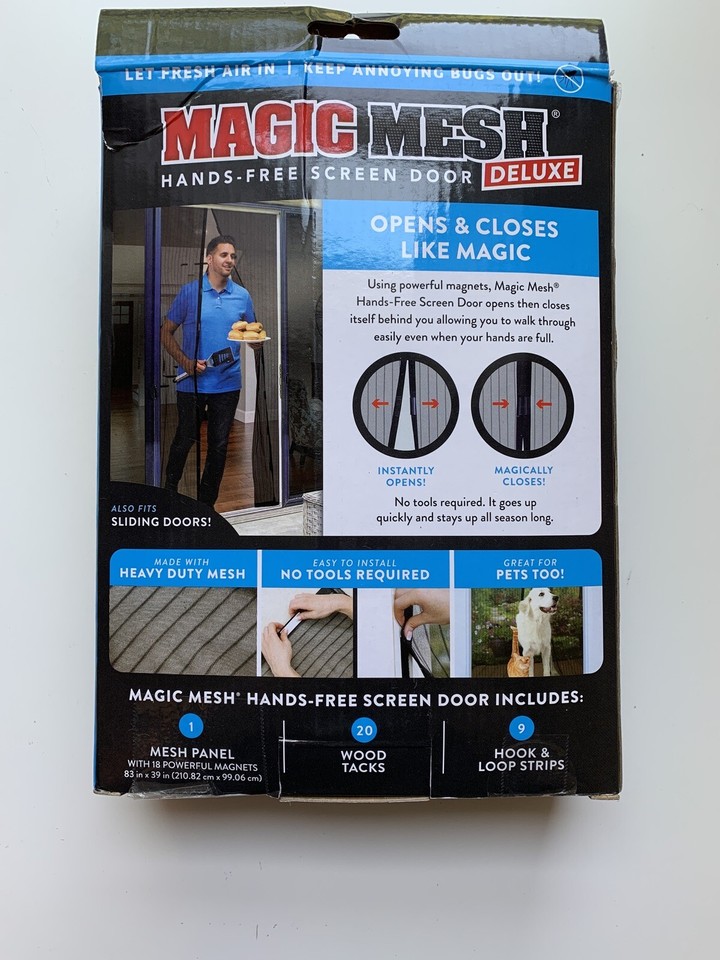 Screen Door Cover Magic Mesh Deluxe Magnetic Hands Free As Seen On TV ...