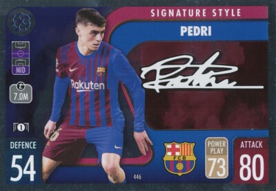 446 FC.BARCELONA - PEDRI - SIGNATURE FOIL CARD TOPPS CHAMPIONS LEAGUE ...