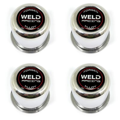 4x Weld Racing Chrome 3" OD Push-Thru Wheel Center Hub Caps 4 Lug | eBay