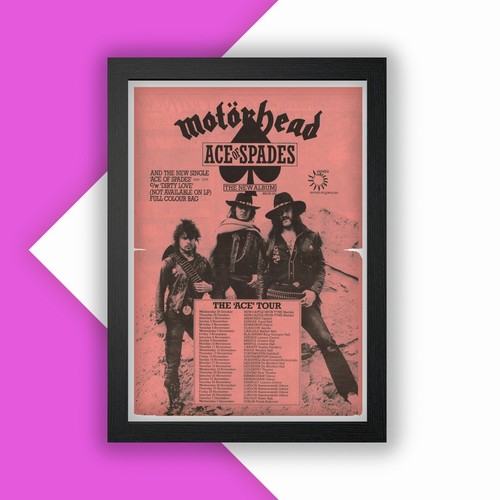 Motorhead Concert Poster Vintage Style Rock Punk Gig Print A3 NO FRAME ...