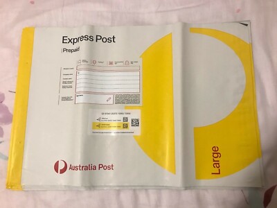AUSTRALIA POST EXPRESS POST LARGE PREPAID SATCHELS 5KG X 10 BRAND NEW ...