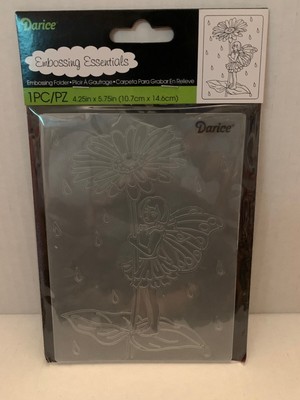 #208 Darice Embossing Folder Essentials " FAIRY GARDEN " #30008396 | eBay