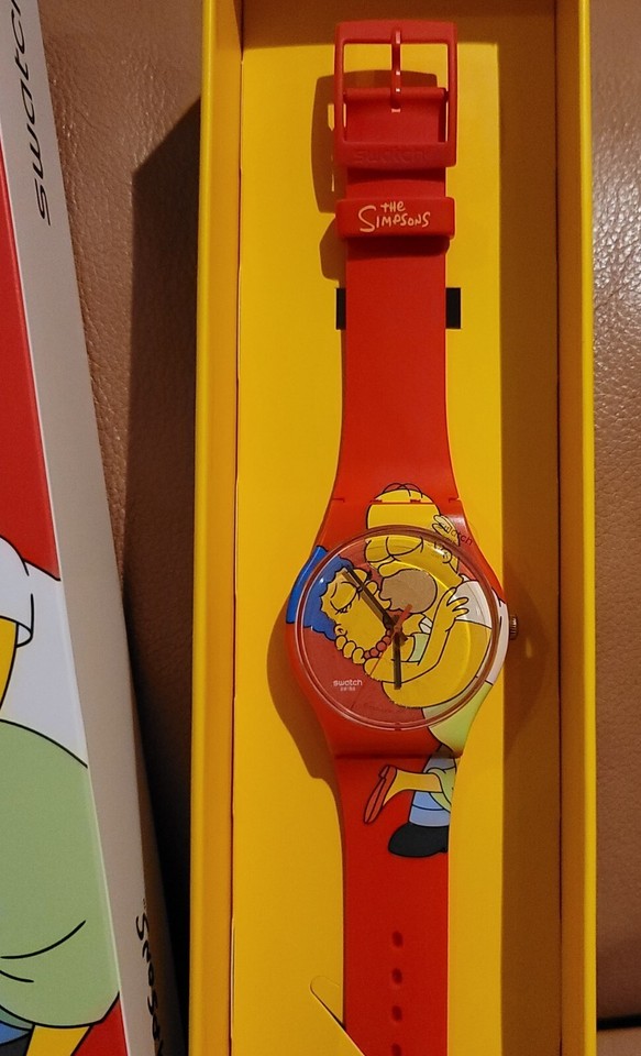 NIB Swatch X Simpsons Watch Valentines Day SWEET EMBRACE - SO29Z120 | eBay