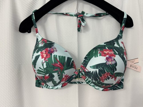 NWT Size 38DD Victorias Secret Swim Bombshell Underwire Blue Palm ...