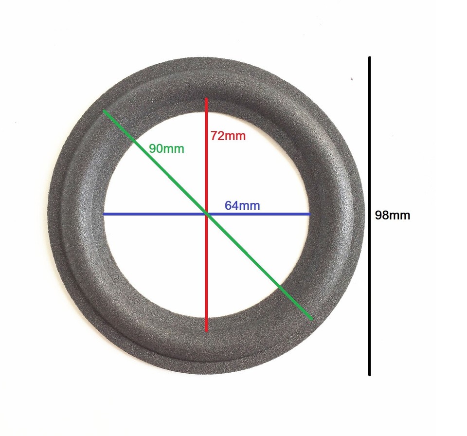 AFT 4" Speaker Foam Surrounds For Bang & Olufsen M-75, M75, M100 ...