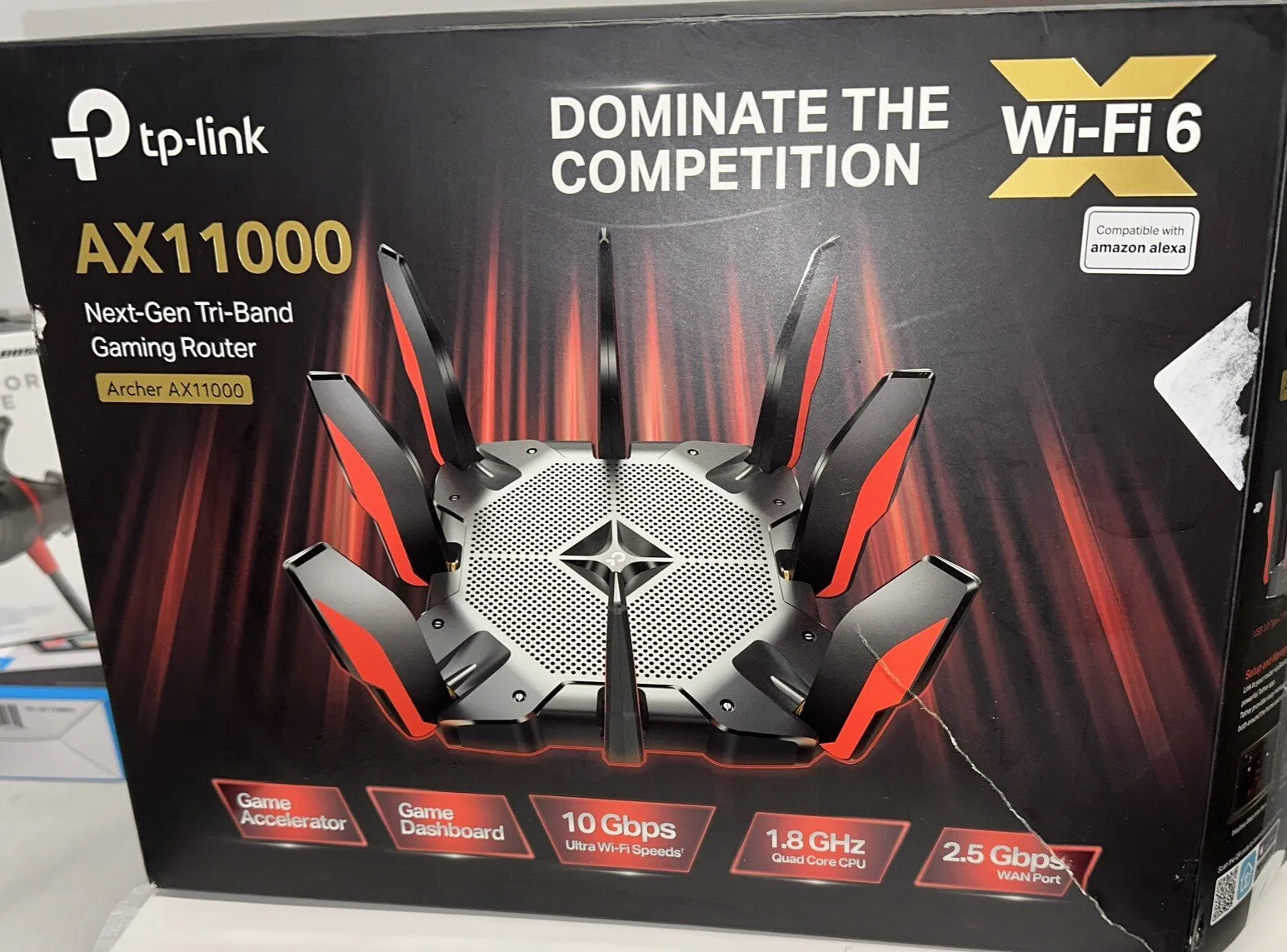 TP-LINK Archer AX11000 Tri-Band Wi-Fi 6 Gaming Router - Black/Red ...