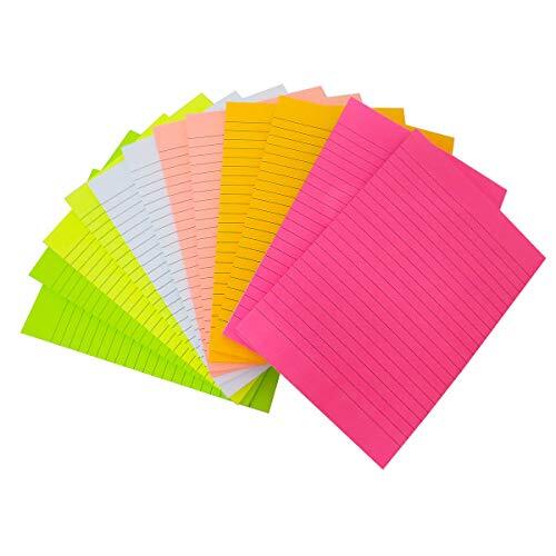 STICKY NOTES with Lines 6x8 Inch 12 Pads/Pack 50 Sheets/Pad CREATIBURG ...