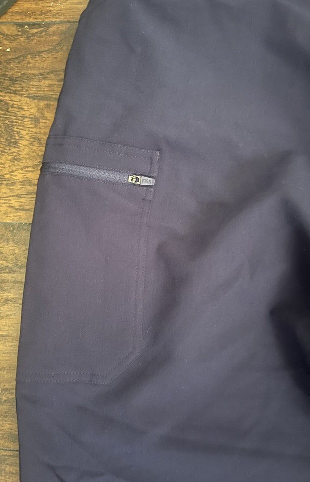 FIGS Yola Scrubs Cargo Pants Women 2XL Navy Blue Elastic Waistband | eBay