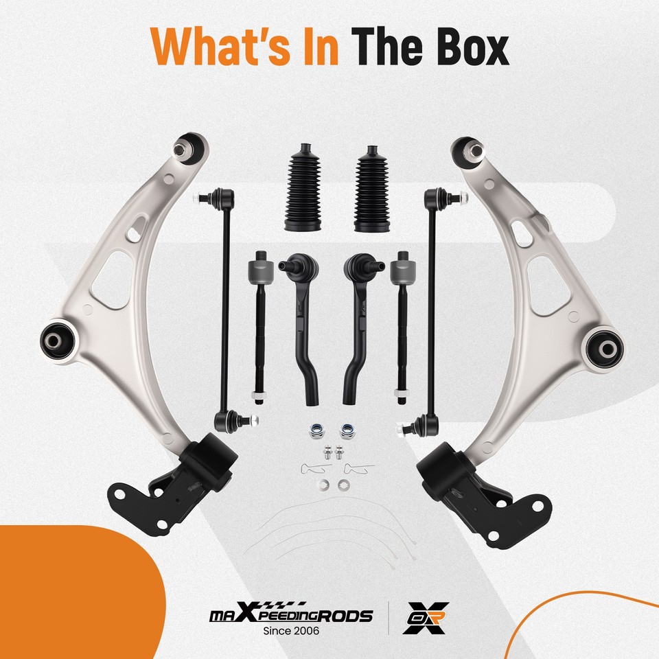 10x Front Lower Control Arms Sway Bar Tie Rods Kit for 2014-2020 Acura ...