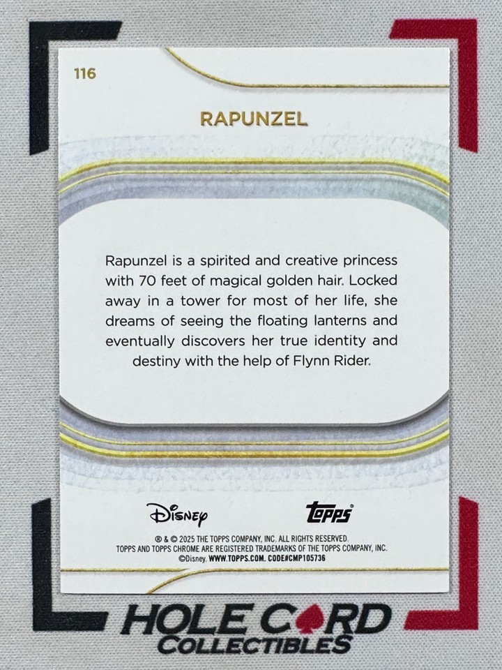 RAPUNZEL 2025 Topps Chrome Disney Prism Refractor #116 (1) | eBay