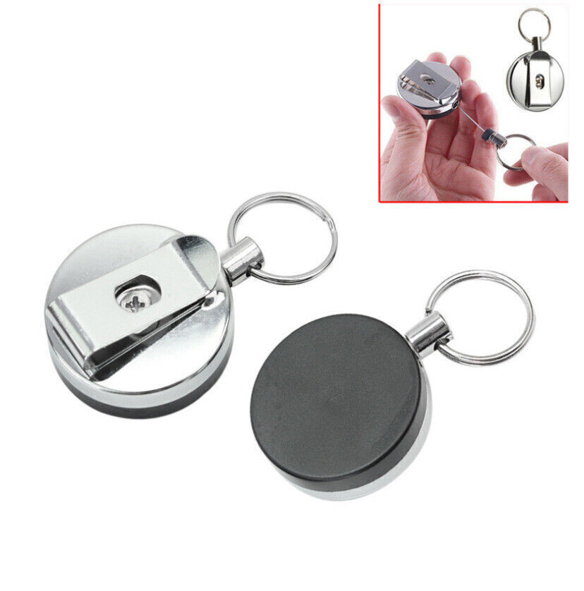 Retractable Steel Wire Rope Elastic Key Chain Anti Lost Secure Key ...