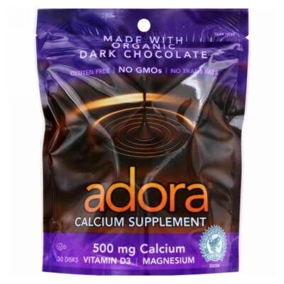 Calcium Supplement Disk Organic Dark Chocolate 30 Count | eBay
