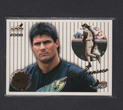 2000 PACIFIC AURORA PREMIERE DATE PINSTRIPES PARALLEL #137 JOSE CANSECO ...
