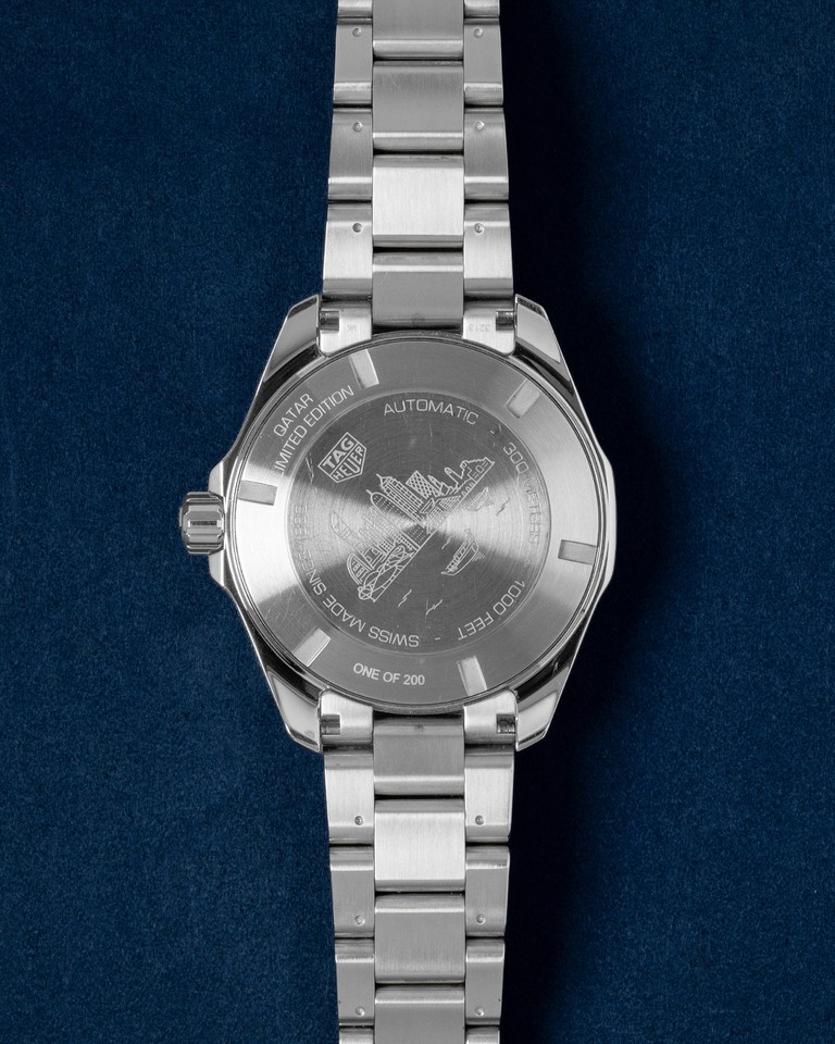 TAG Heuer Aquaracer GMT Qatar Edition WAY201U 43mm Black Dial Steel ...