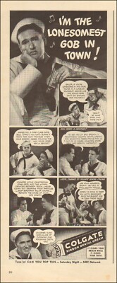 1943 Vintage ad Colgate dental cream retro cosmetic Art WWII era 06/19 ...