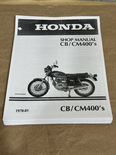 3hole Factory Service Shop Repair Manual 1978-1981 Honda CB400 Hawk ...