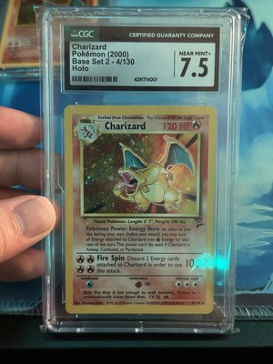 (PSA) CGC 7.5 Charizard Base Set Holo Rare Pokemon Card #4 NM | eBay