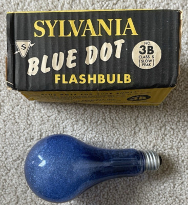 Vintage Sylvania Blue Dot Flashbulb #3B Class S (Slow Peak) Bulb | eBay