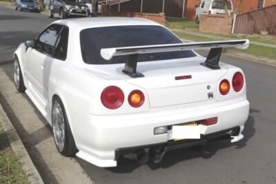 Carbon Fiber Mine's Style Spoiler Wing Riser FOR Nissan Skyline R34 GTR ...