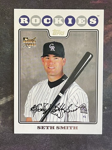 TOPPS 2008 MLB SETH SMITH #56 OUTFIELD COLORADO ROCKIES ROOKIE BASEBALL ...