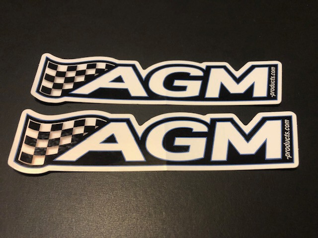 AGM Products Sticker Decal Company Brand Logo 2PC SET 6X1 | eBay