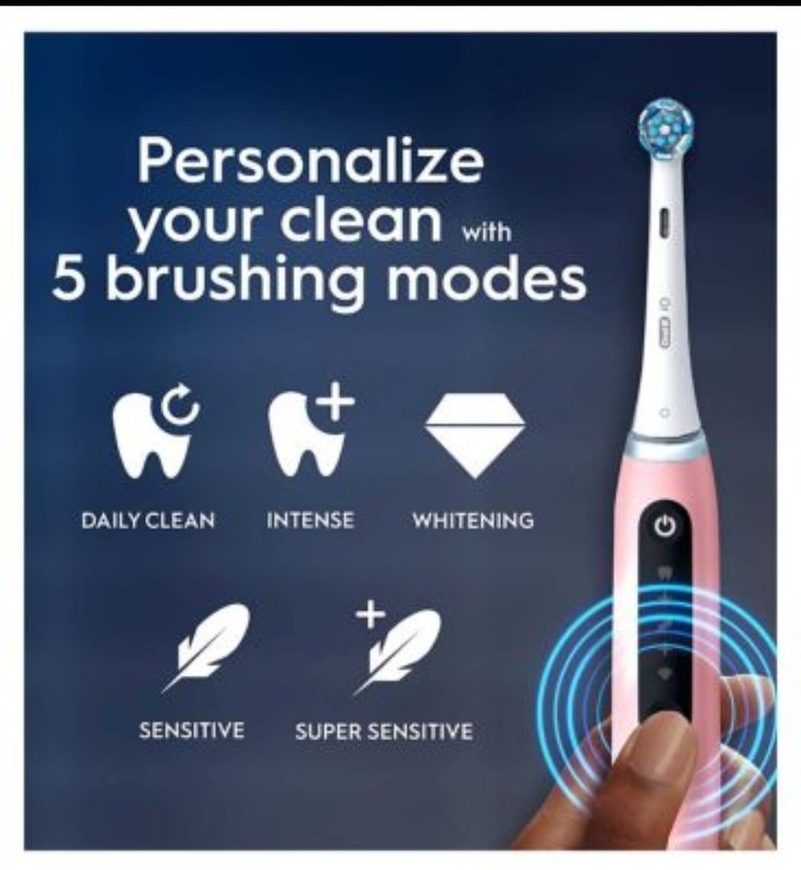 Oral-B iO5 Blush Pink Electric Toothbrush+ Travel Pouch | eBay UK