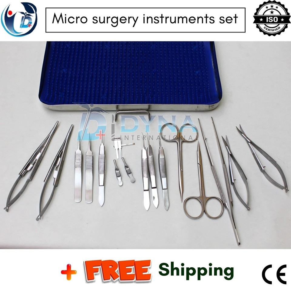 Micro Hand Surgery Instrument Kit Microvascular Clamp Surgical Suture ...