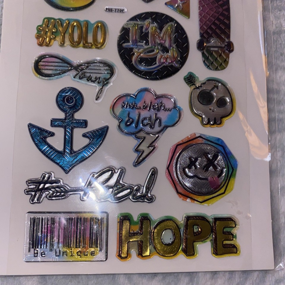 Crafter's Square TEENS Metallic Puffy Stickers 14 Pieces NIP ...