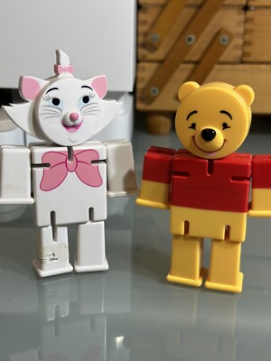 DISNEY WINNIE THE POOH POSEABLE BLOCK FIGURE ELASTIC BAND POSITION ...