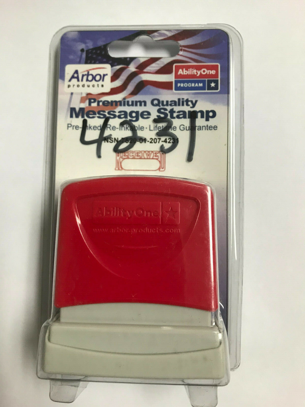 Ability One Pre-Inked Message Stamp, "Received", Red | eBay