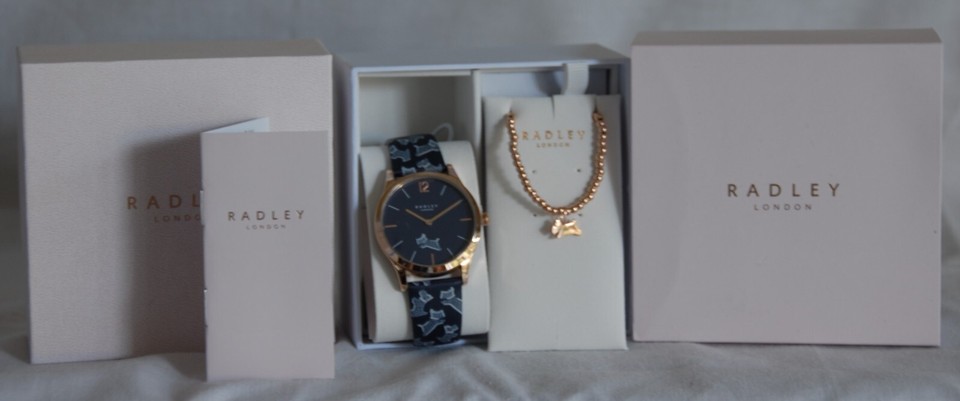 RADLEY LONDON FLEET STREET LADIES WATCH AND BRACELET SET. IN BRANDED ...