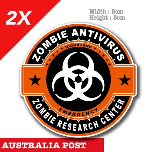 Zombie Research Center Badge, Zombie Permit Logo Vinyl Sticker | eBay